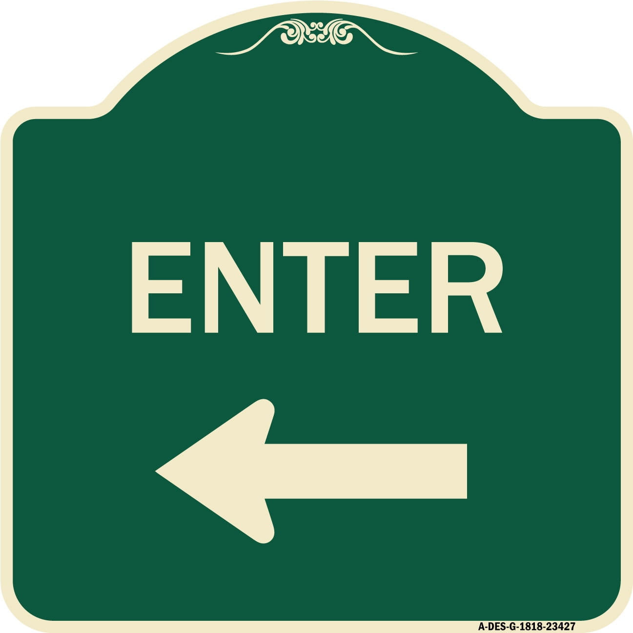 SignMission Designer Series Sign - Parking Lot Sign Enter Sign (Left ...