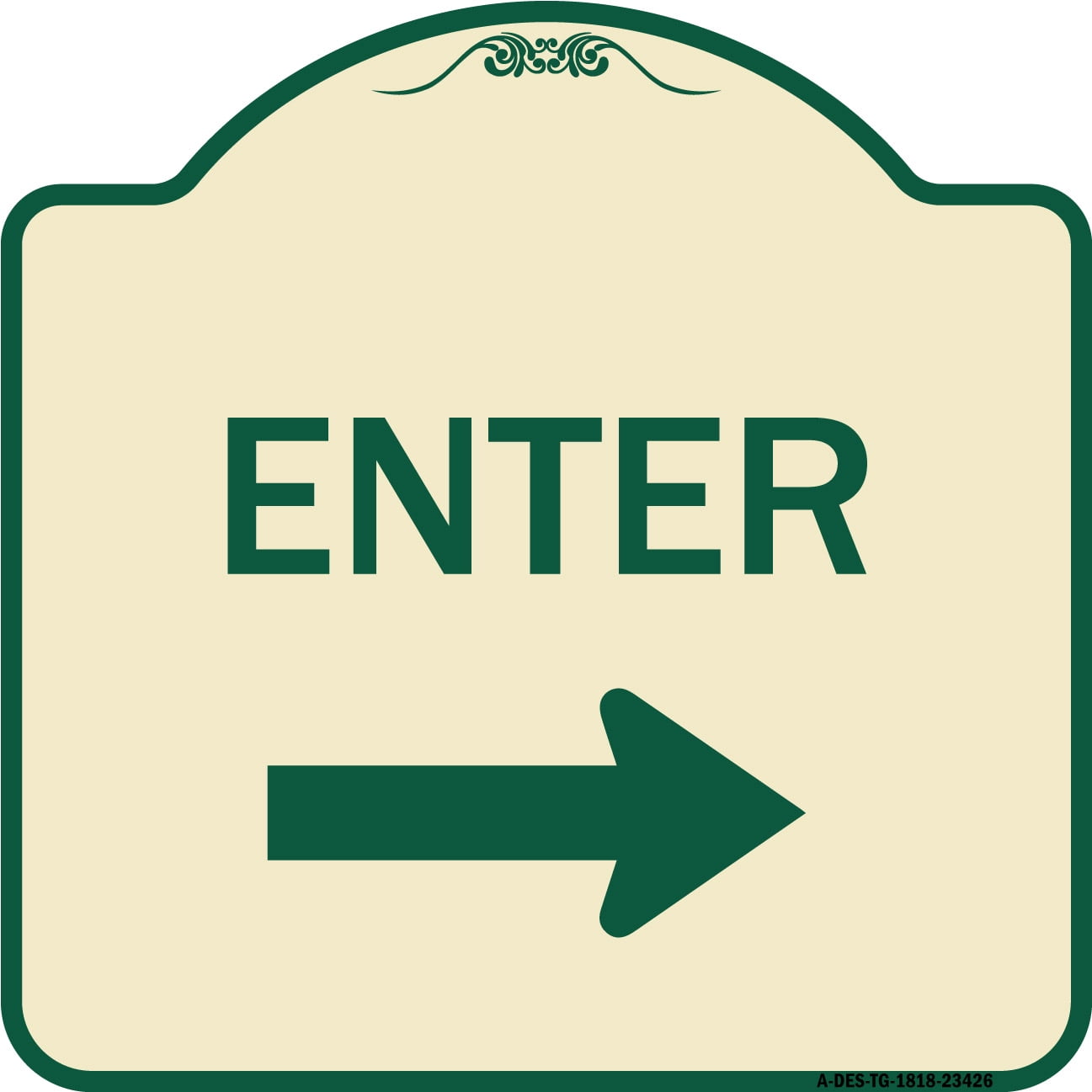 SignMission Designer Series Sign - Parking Lot Sign Enter Sign (Right ...