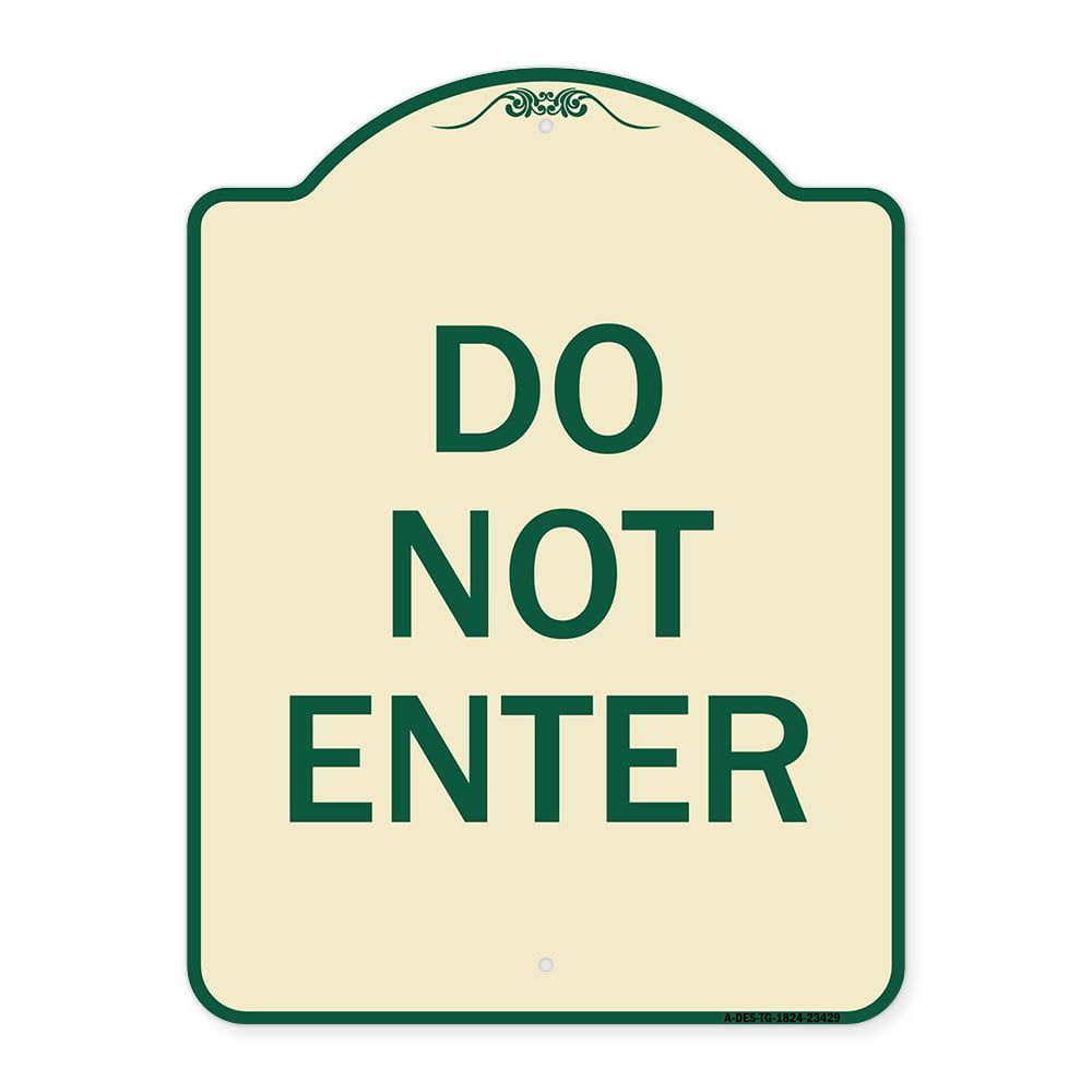 SignMission Designer Series Sign - Parking Lot Sign Do Not Enter | Tan ...
