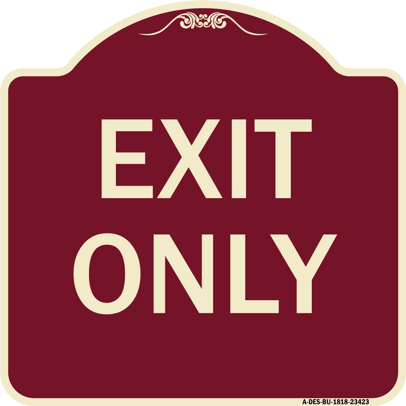 SignMission Designer Series Sign - Parking Lot Sign Exit Only ...