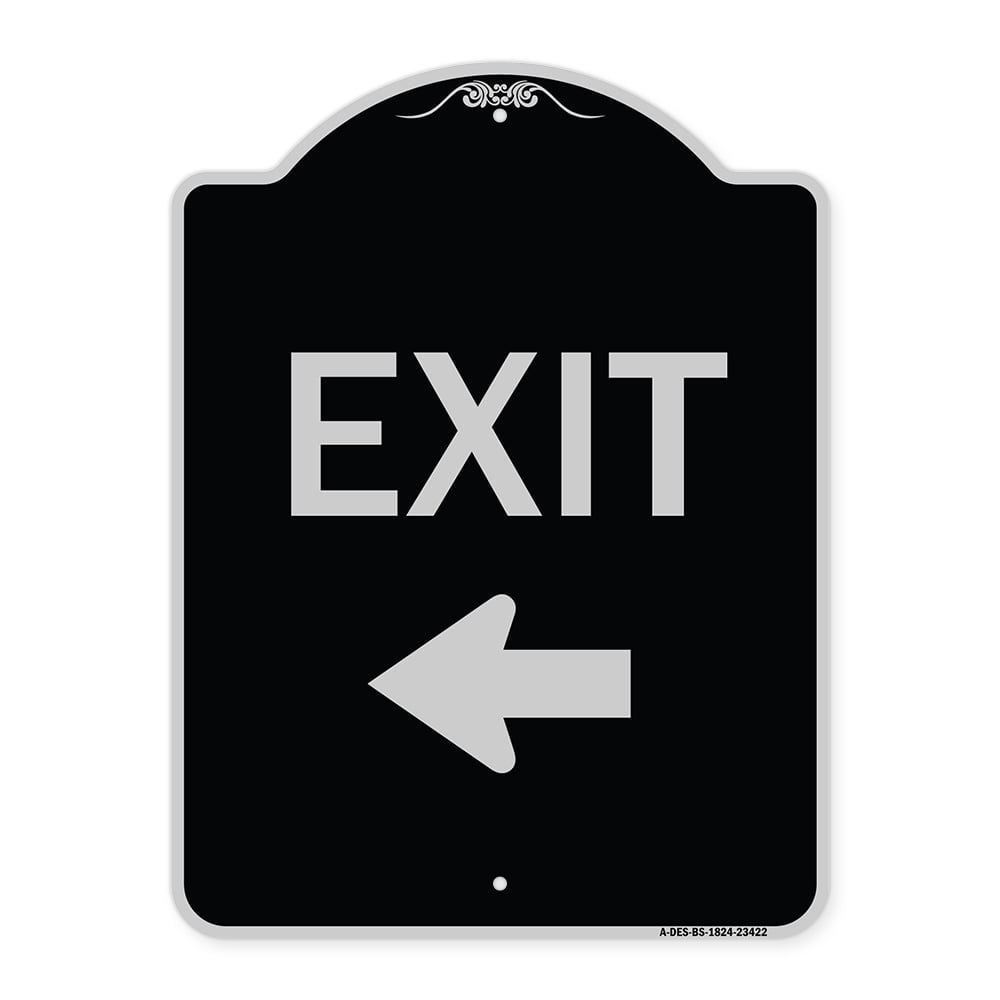 SignMission Designer Series Sign - Parking Lot Sign Exit Sign (Left ...