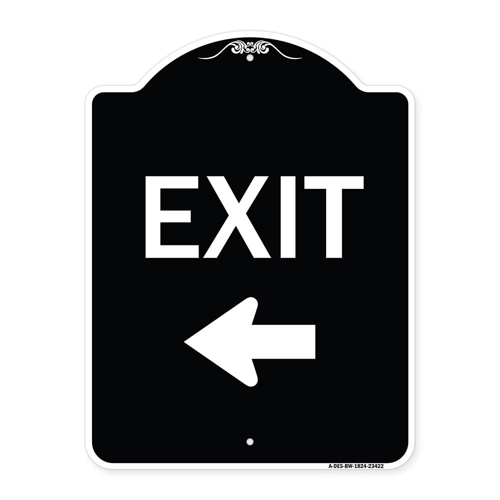 SignMission Designer Series Sign - Parking Lot Sign Exit Sign (Left ...