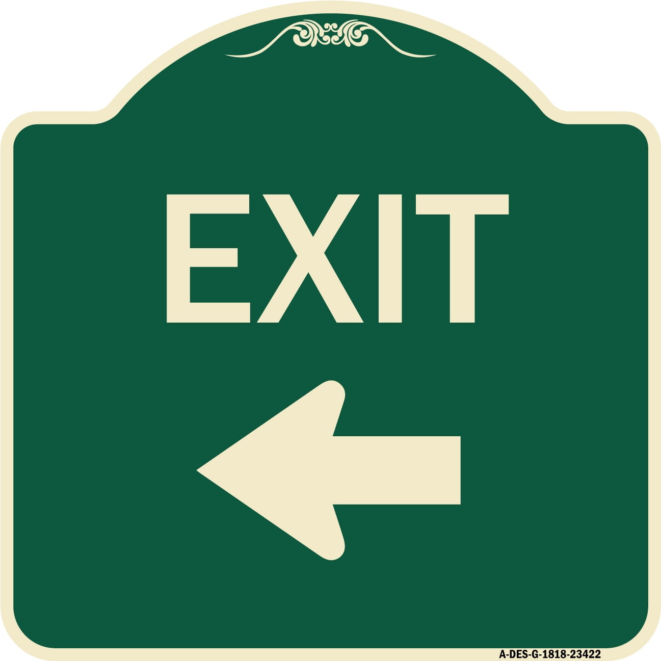 SignMission Designer Series Sign - Parking Lot Sign Exit Sign (Left ...
