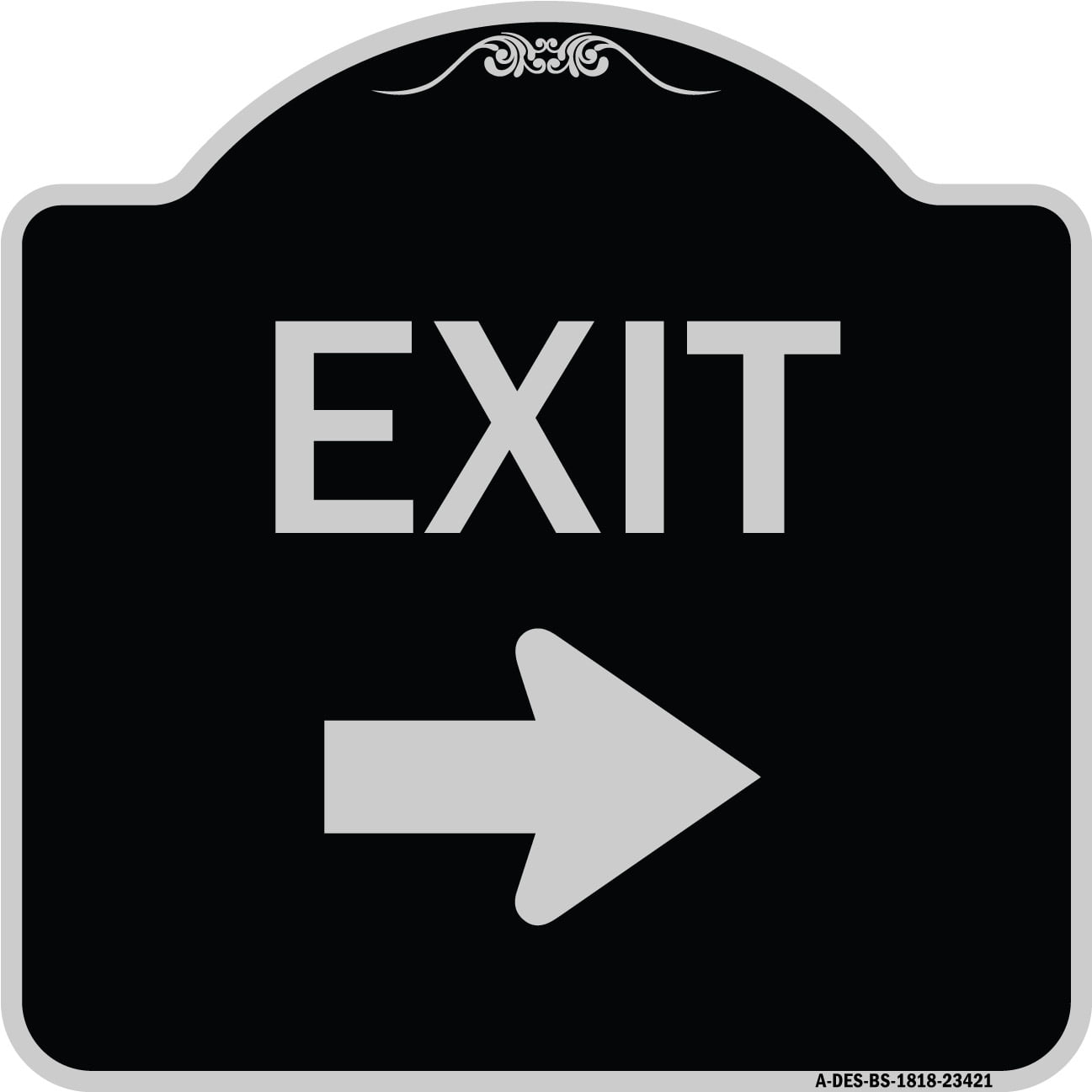 SignMission Designer Series Sign - Parking Lot Sign Exit Sign (Right ...