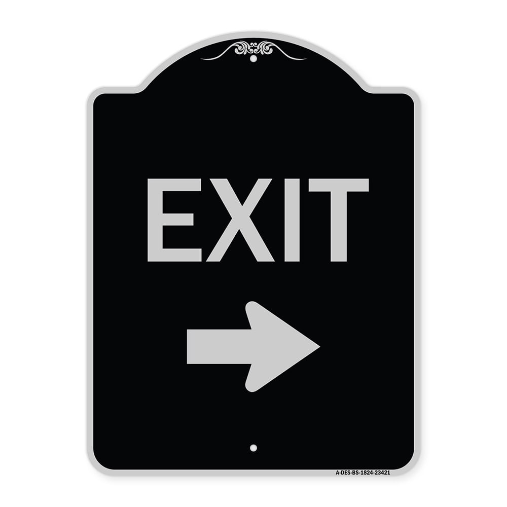 SignMission Designer Series Sign - Parking Lot Sign Exit Sign (Right ...