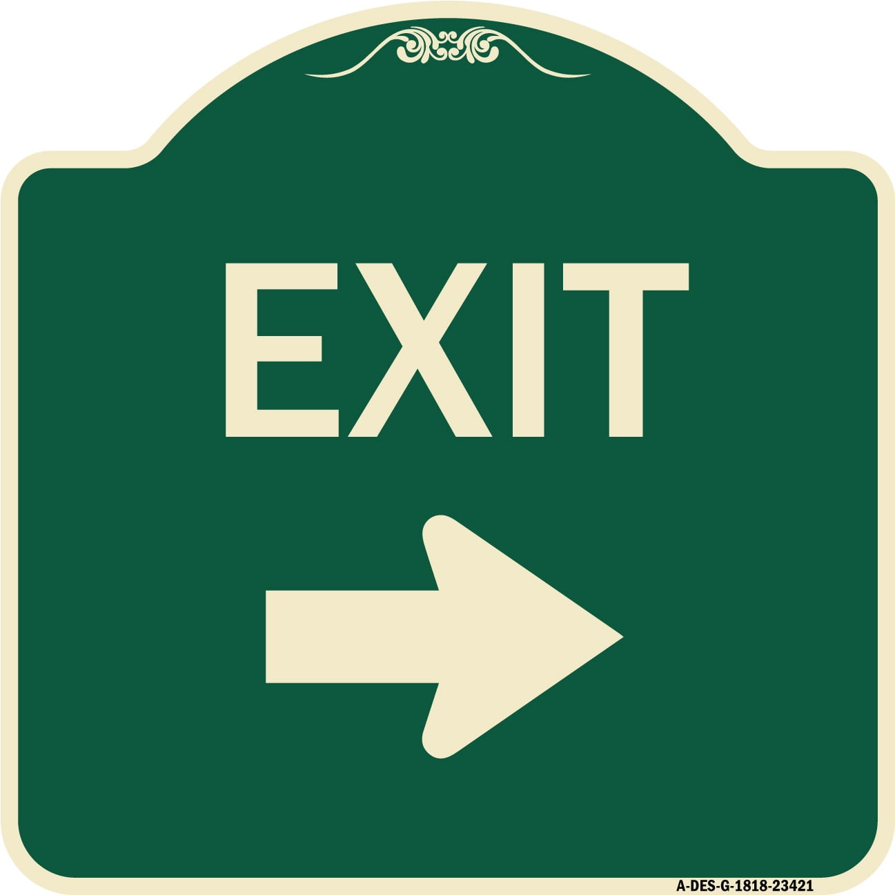 SignMission Designer Series Sign - Parking Lot Sign Exit Sign (Right ...