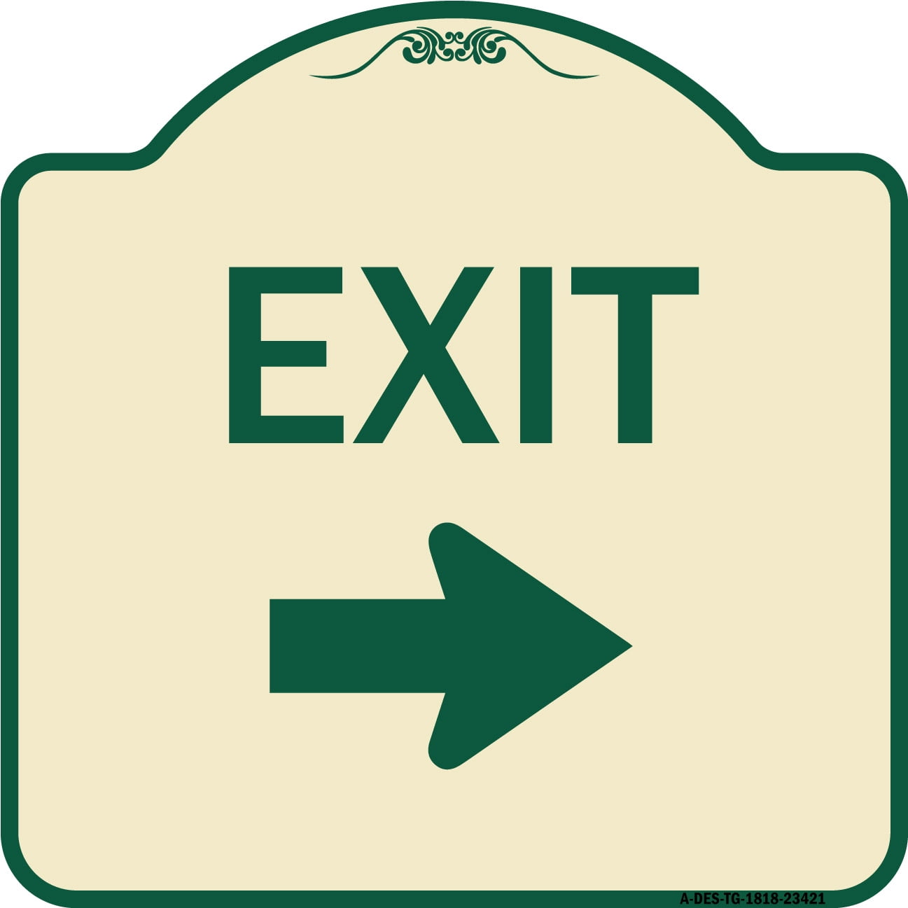 SignMission Designer Series Sign - Parking Lot Sign Exit Sign (Right ...