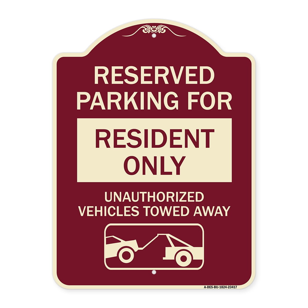SignMission Designer Series Sign - Parking Lot Sign Reserved Parking ...