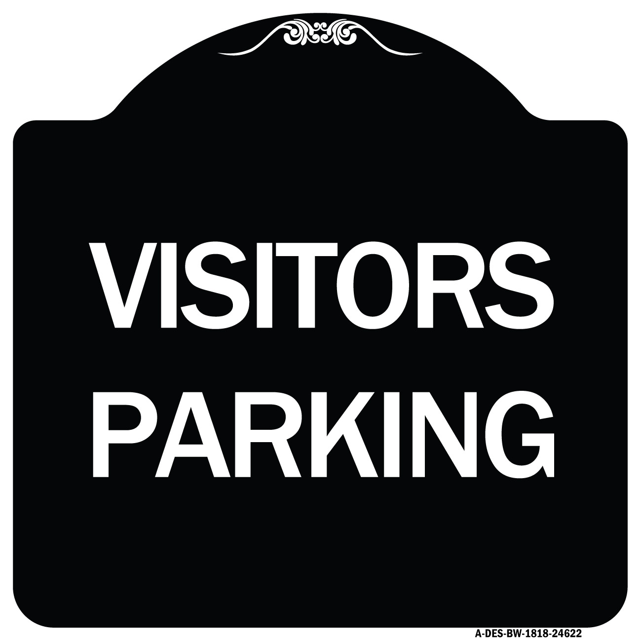 SignMission Designer Series Sign - Parking Lot Sign Visitors Parking ...