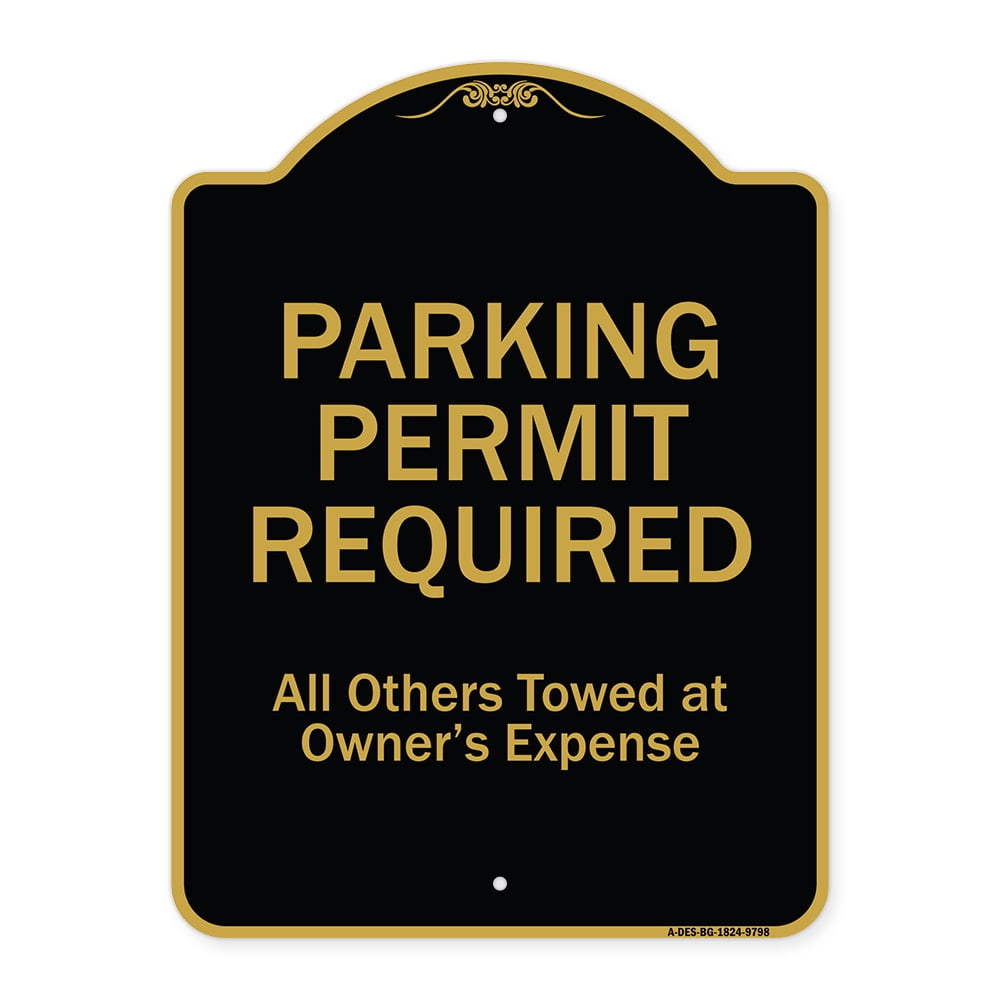 SignMission Designer Series Sign - Parking Permit Required All Others ...