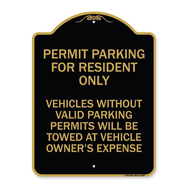SignMission Designer Series Sign - Parking Permit Sign Permit Parking ...