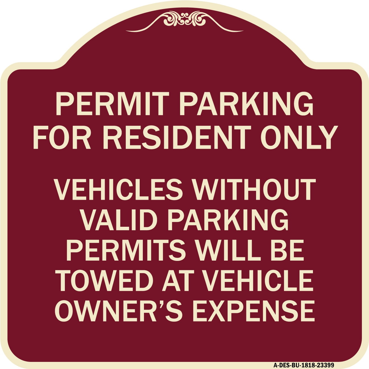 SignMission Designer Series Sign - Parking Permit Sign Permit Parking ...