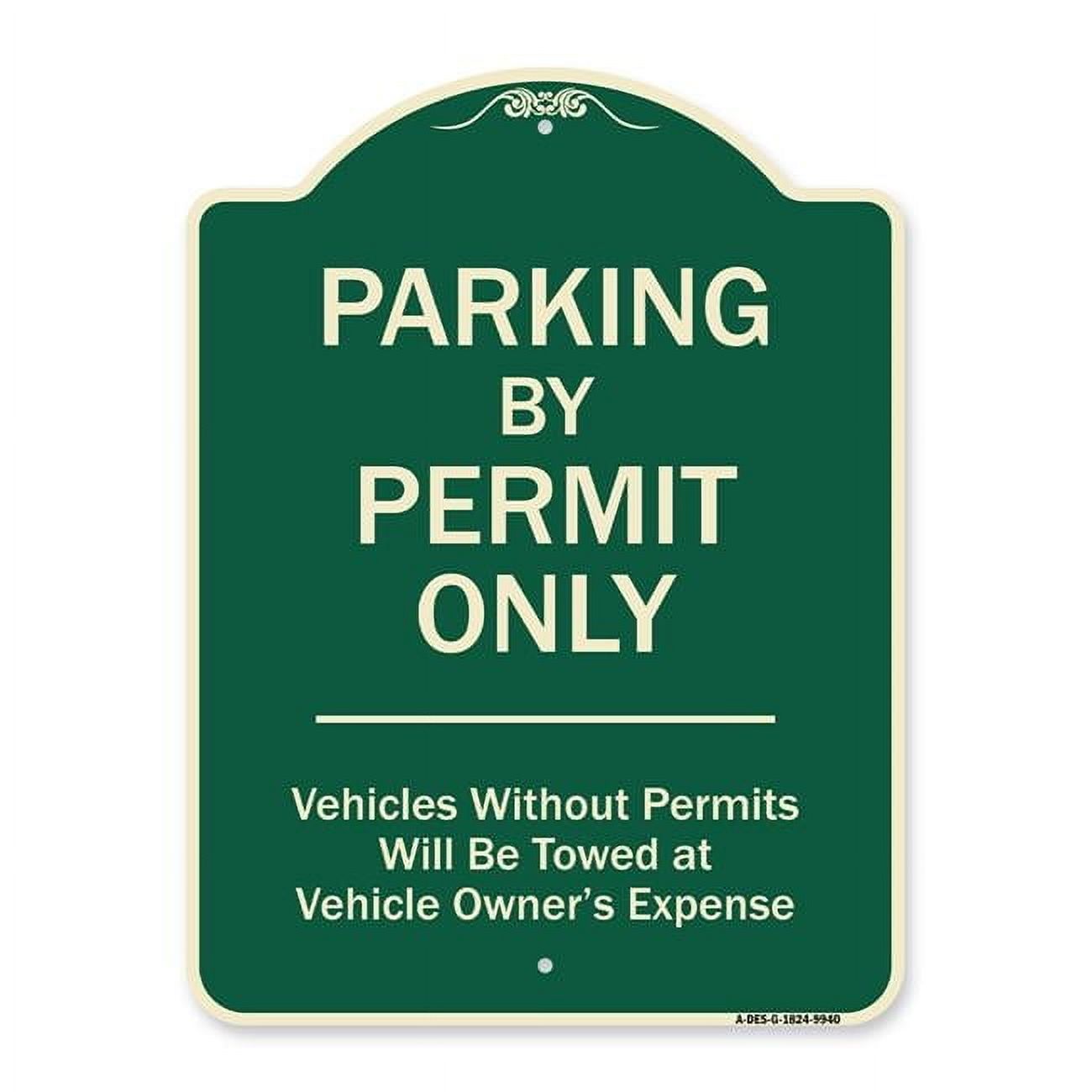 SignMission A-DES-G-1824-9940 18 x 24 in. Green Designer Series Sign ...
