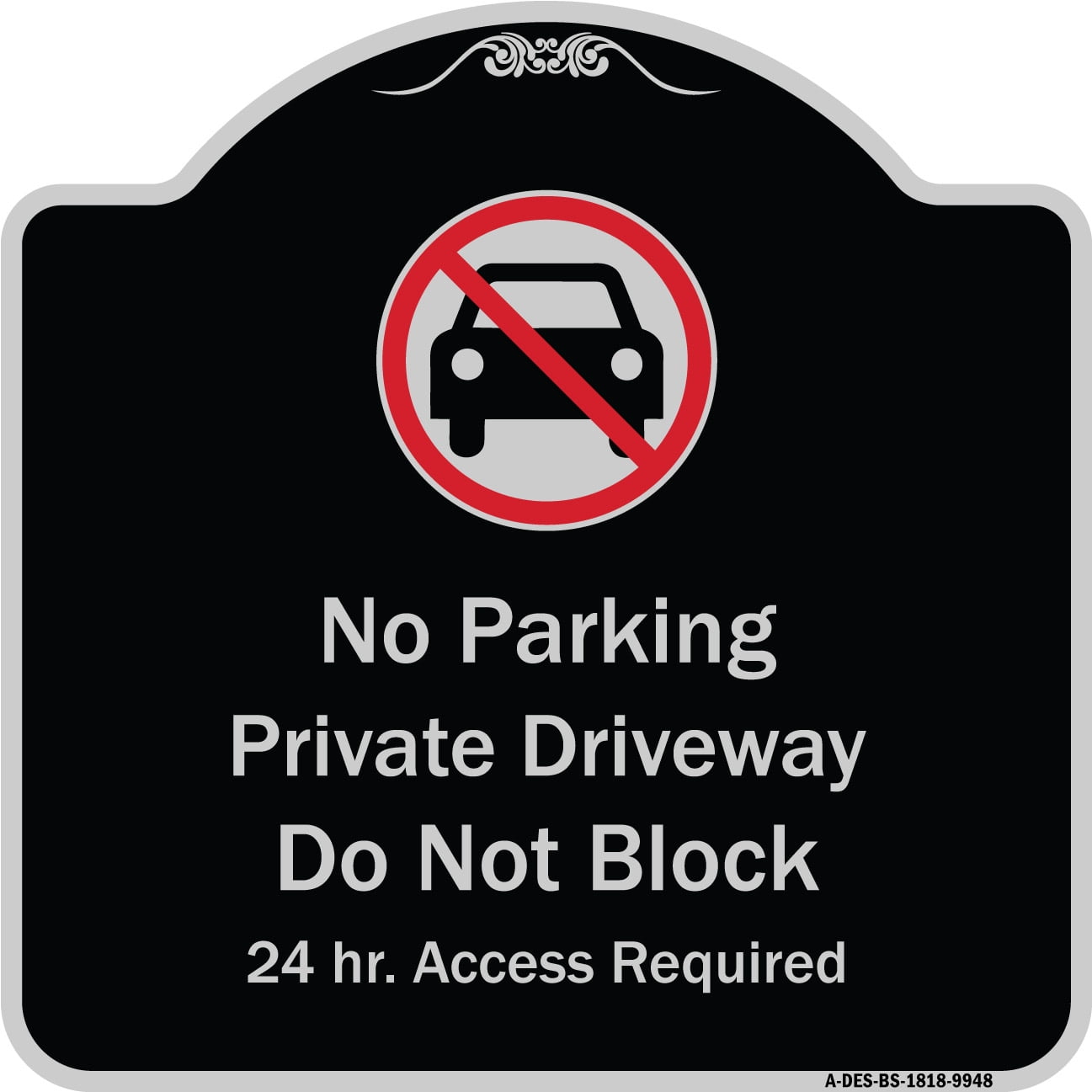 SignMission Designer Series Sign - No Parking Private Driveway Do Not ...
