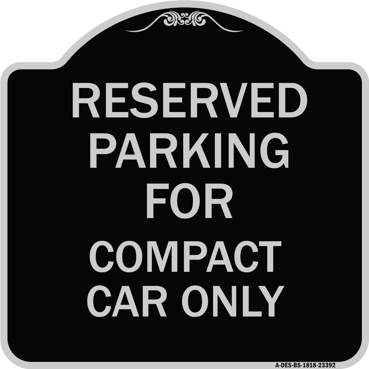SignMission Designer Series Sign - Parking Reserved for Compact Car ...