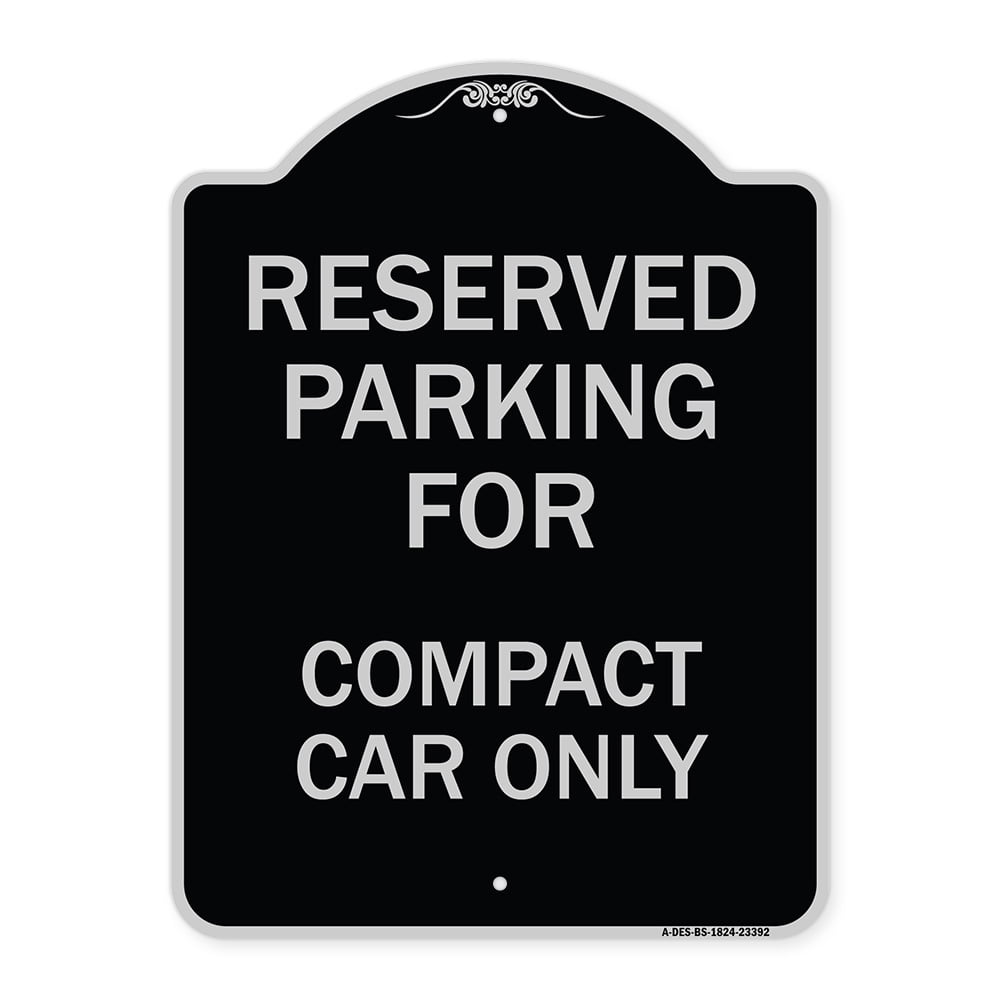 SignMission Designer Series Sign - Parking Reserved for Compact Car ...