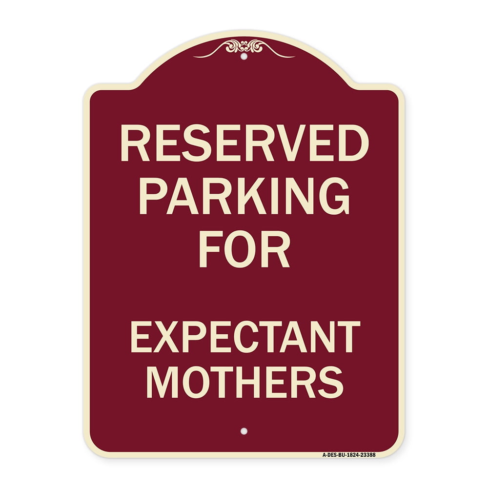 SignMission Designer Series Sign - Parking Reserved for Expectant ...