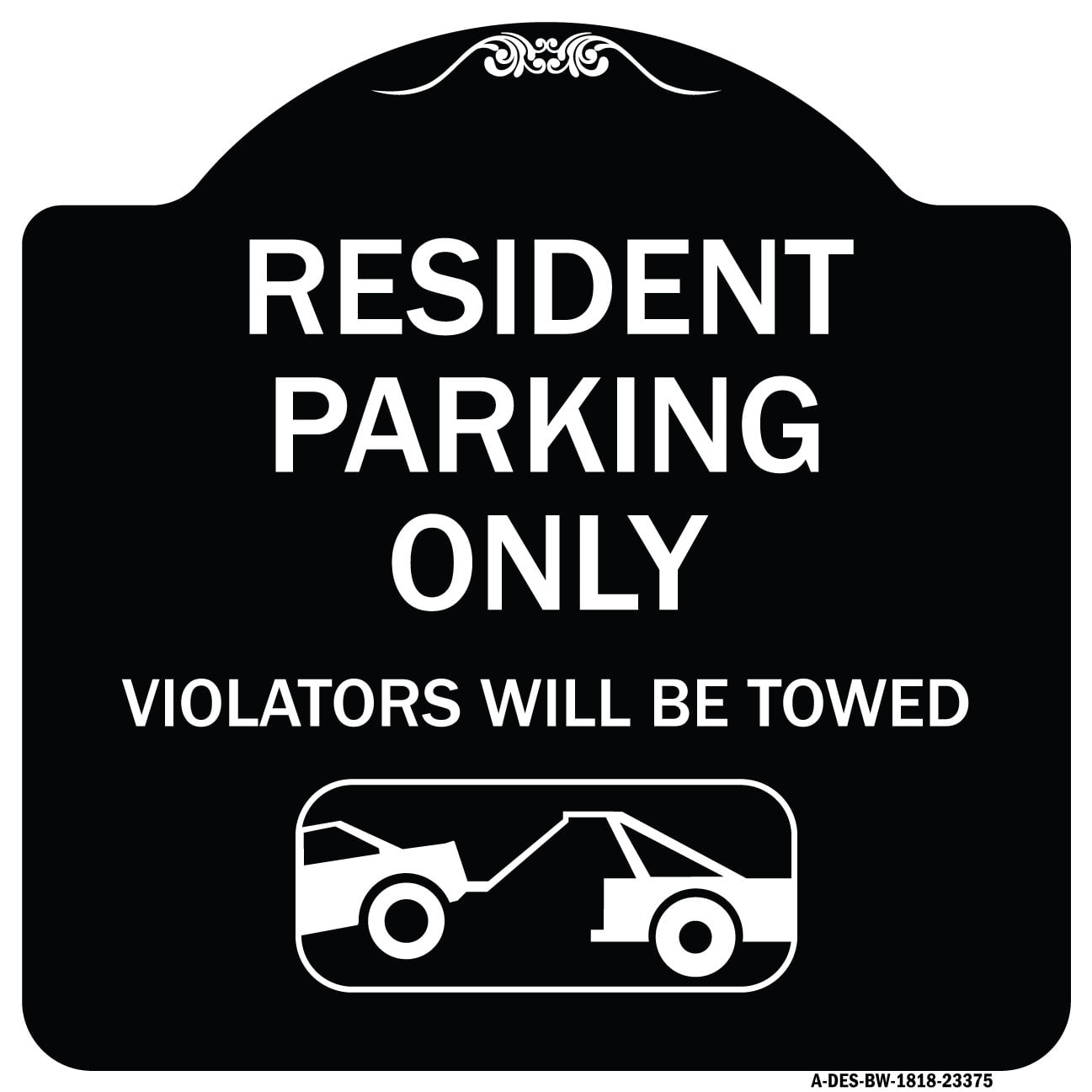 SignMission Designer Series Sign - Parking Reserved Towing Sign ...