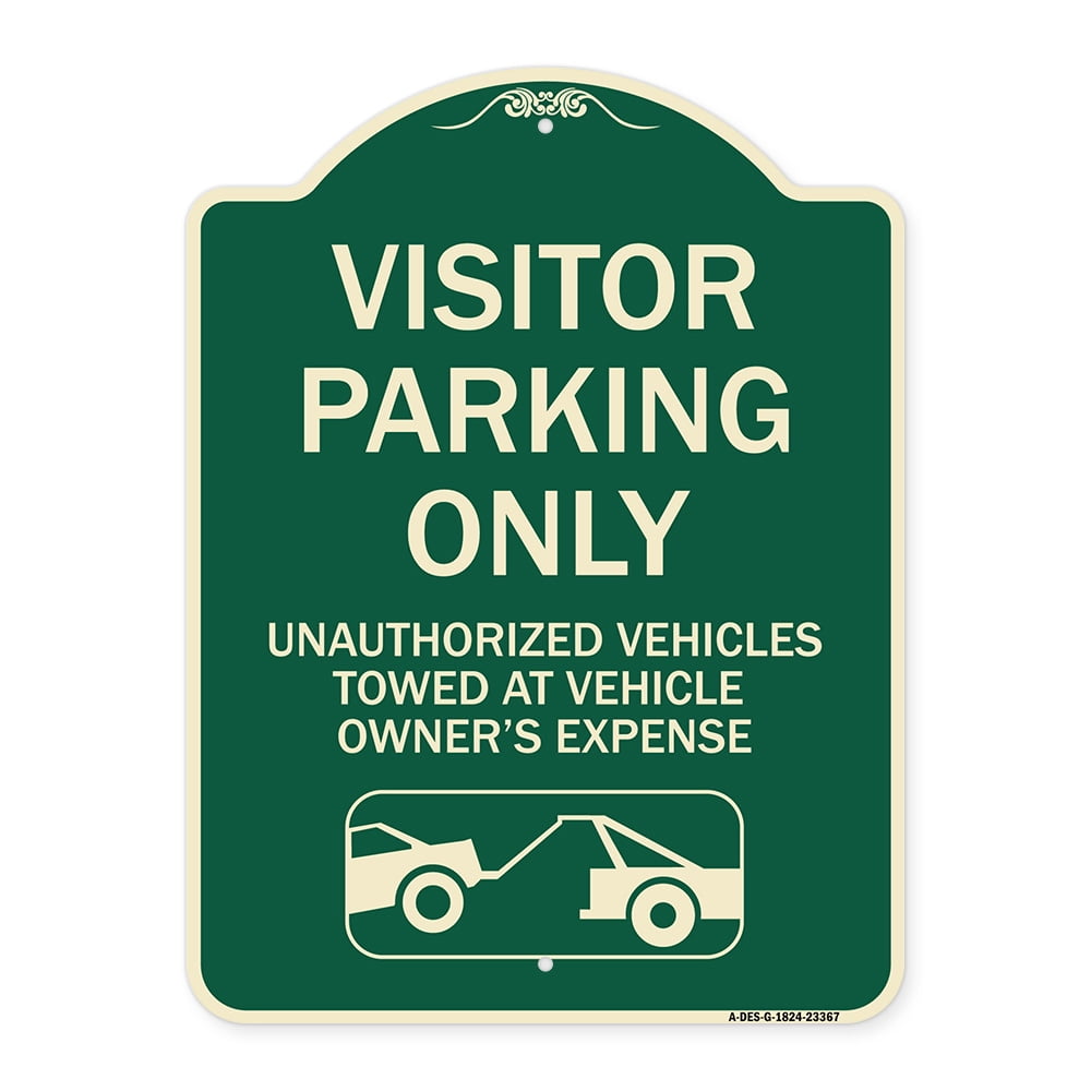 SignMission Designer Series Sign - Parking Restriction Sign Visitor ...