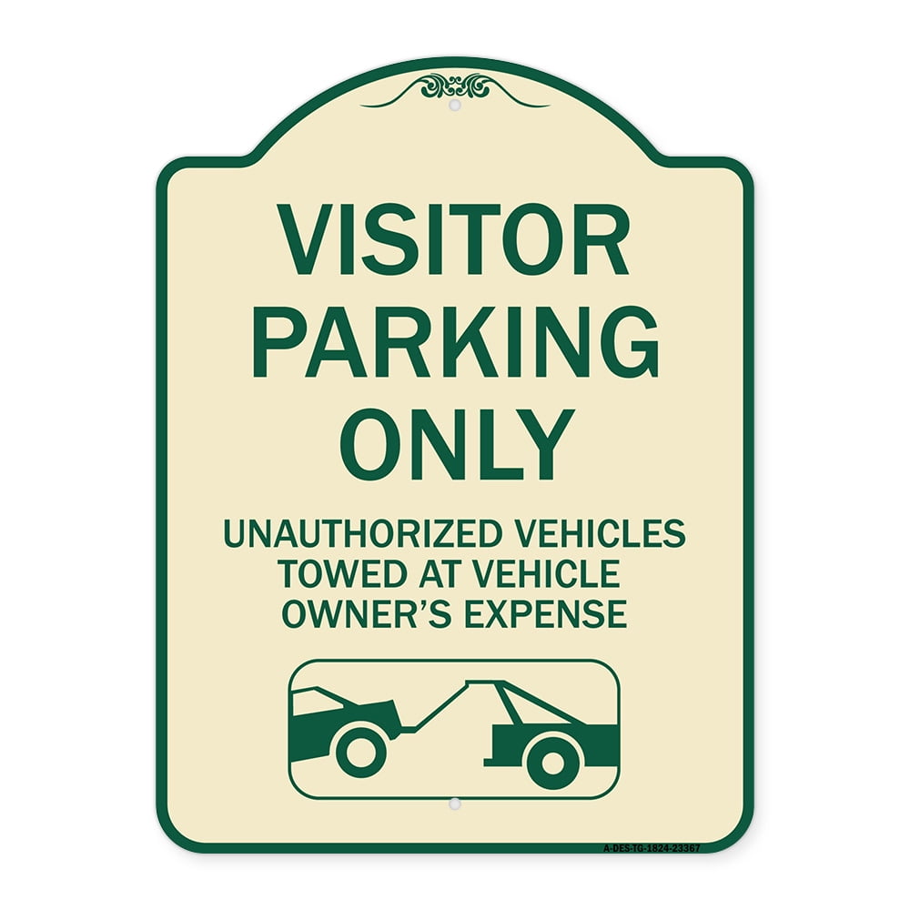 SignMission Designer Series Sign - Parking Restriction Sign Visitor ...