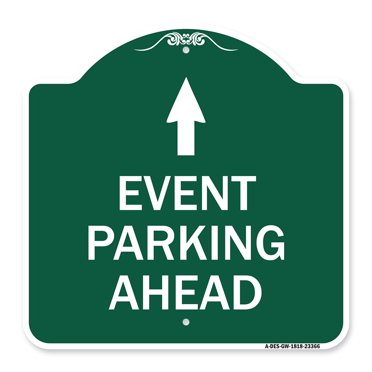 SignMission Designer Series Sign - Parking Area | Black & Silver 18" X ...