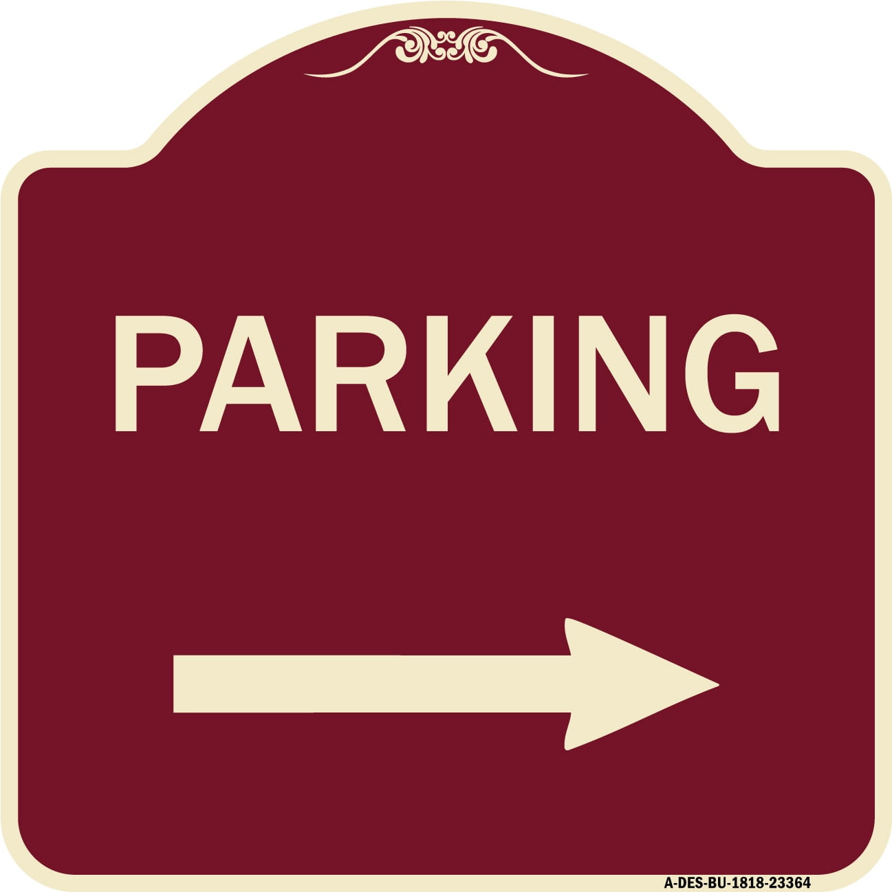 SignMission Designer Series Sign - Parking Sign (Right Arrow ...