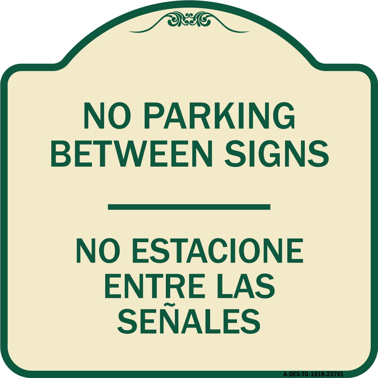 SignMission Designer Series Sign - No Parking Between Signs - No ...