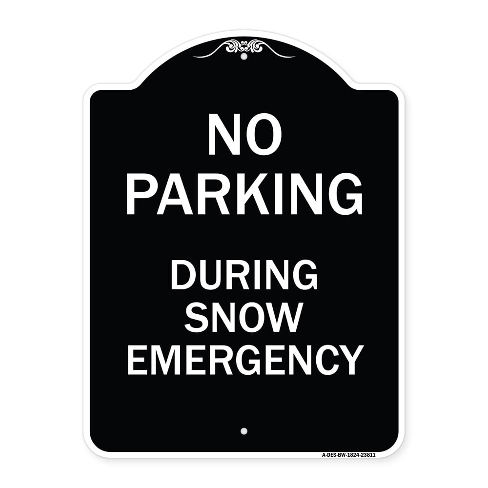 SignMission Designer Series Sign - No Parking - During Snow Emergency ...