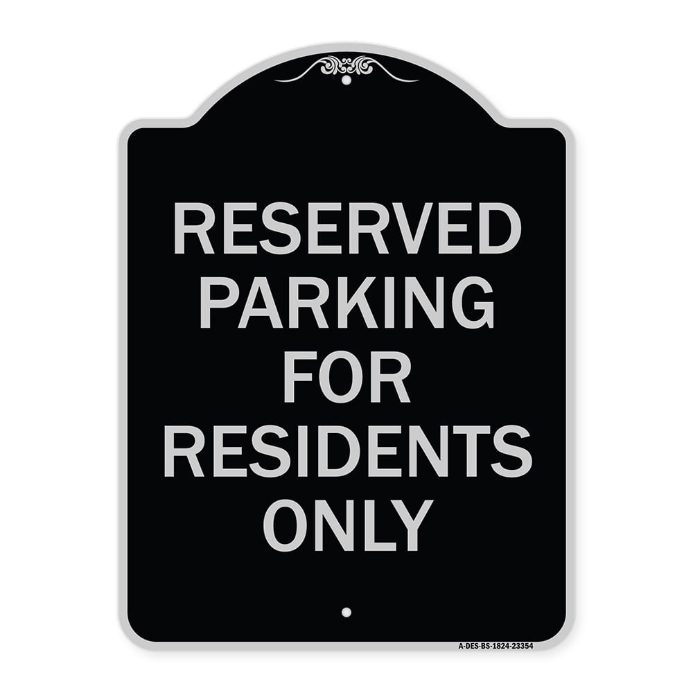 SignMission Designer Series Sign - Parking Space Reserved Sign Parking ...