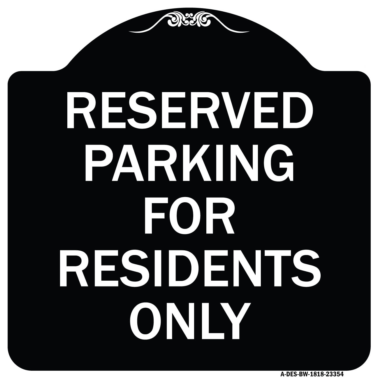 SignMission Designer Series Sign - Parking Space Reserved Sign Parking ...