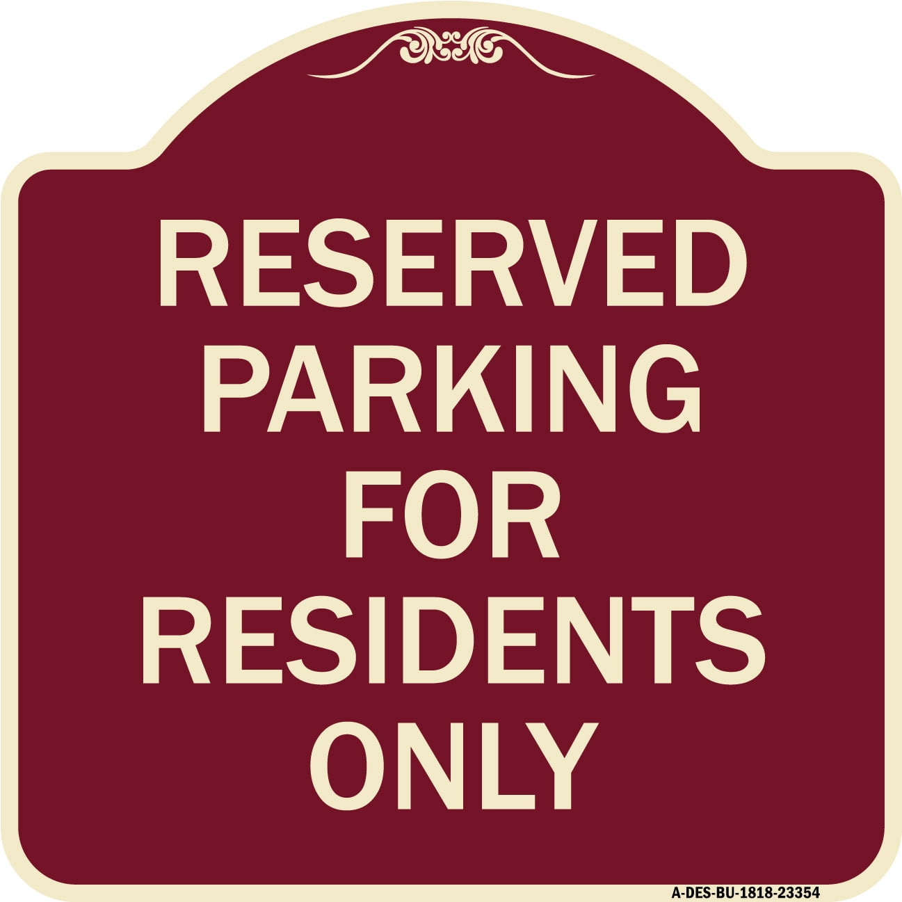 SignMission Designer Series Sign - Parking Space Reserved Sign Parking ...