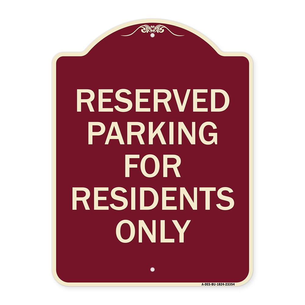 SignMission Designer Series Sign - Parking Space Reserved Sign Parking ...