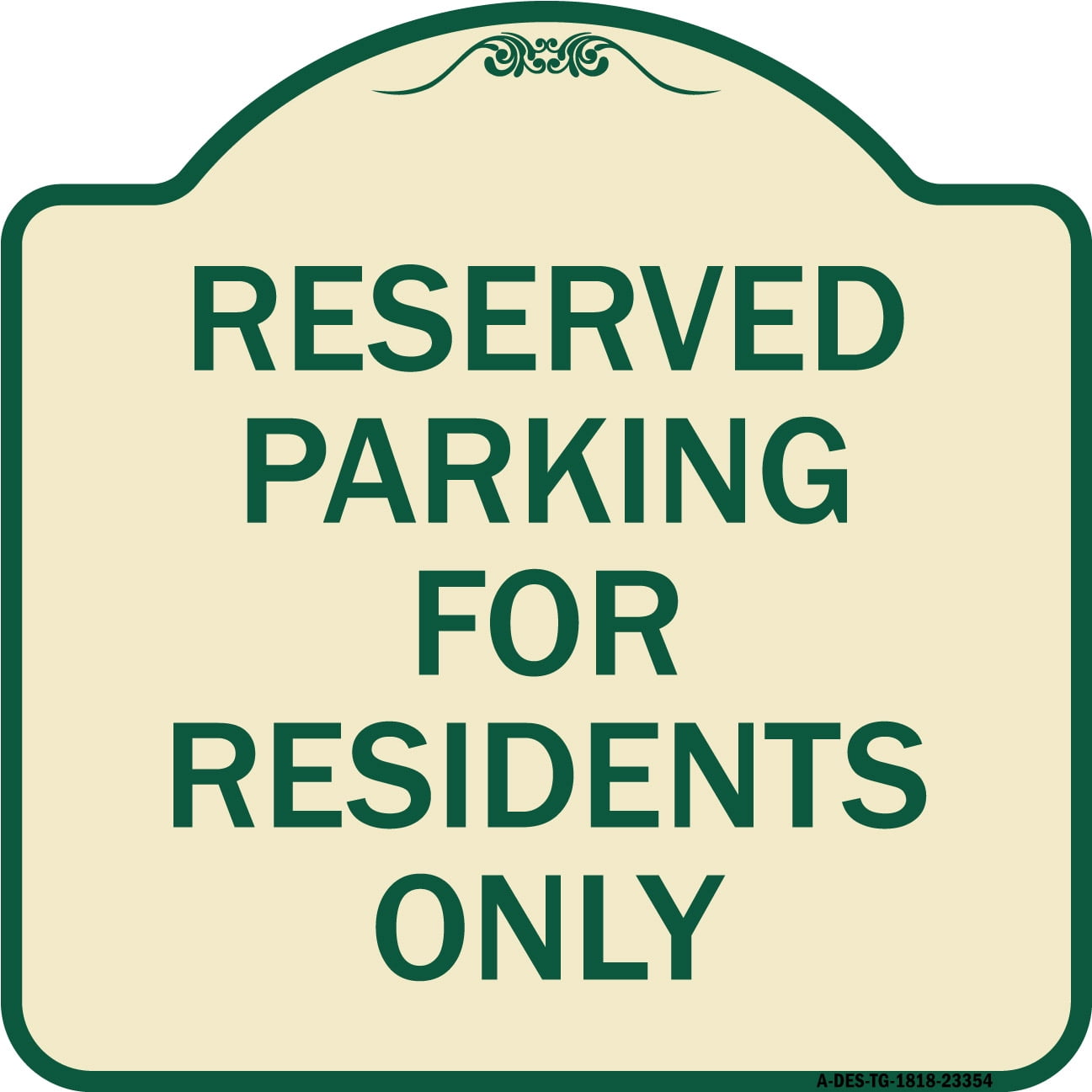 SignMission Designer Series Sign - Parking Space Reserved Sign Parking ...