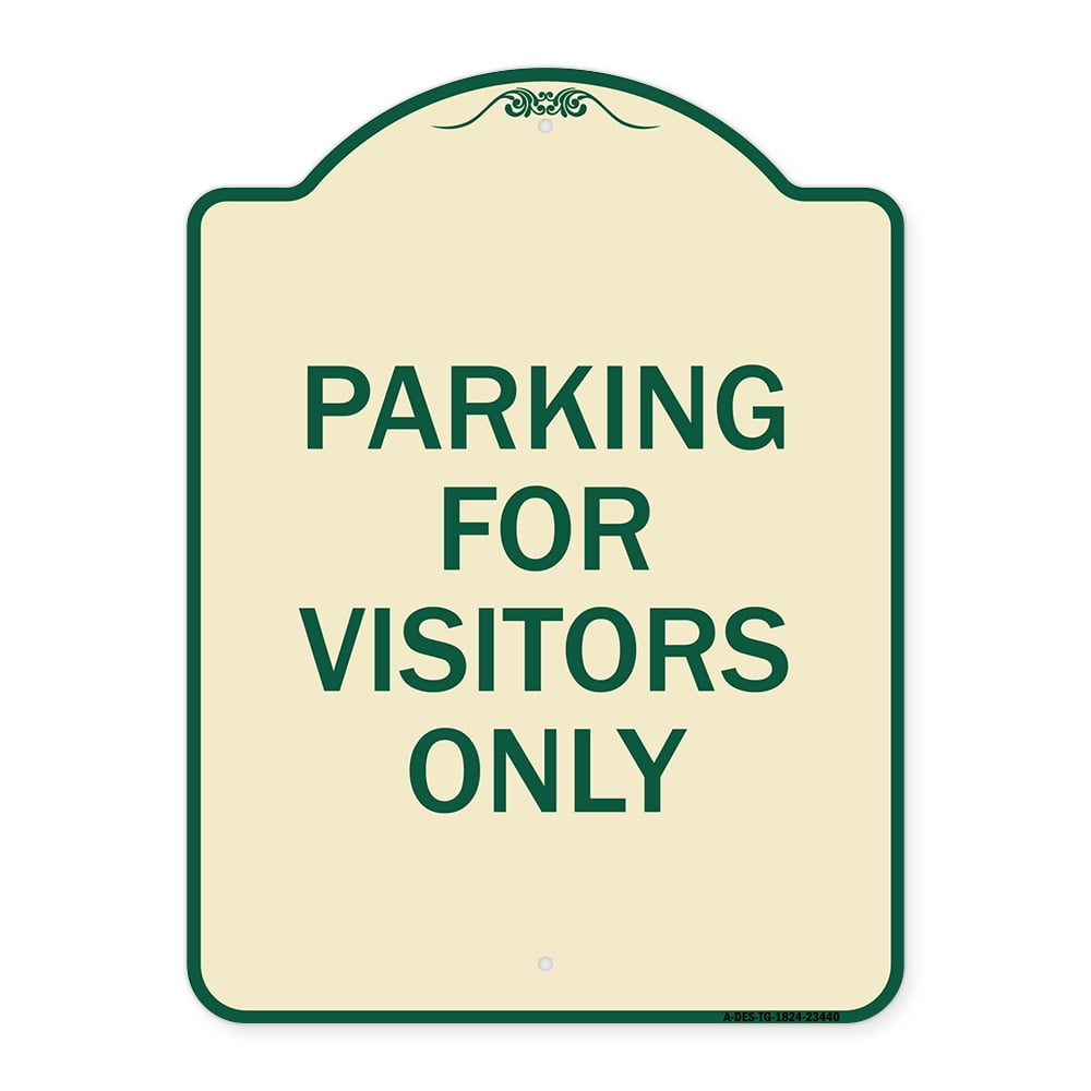 SignMission Designer Series Sign - Parking for Visitors Only | Tan ...