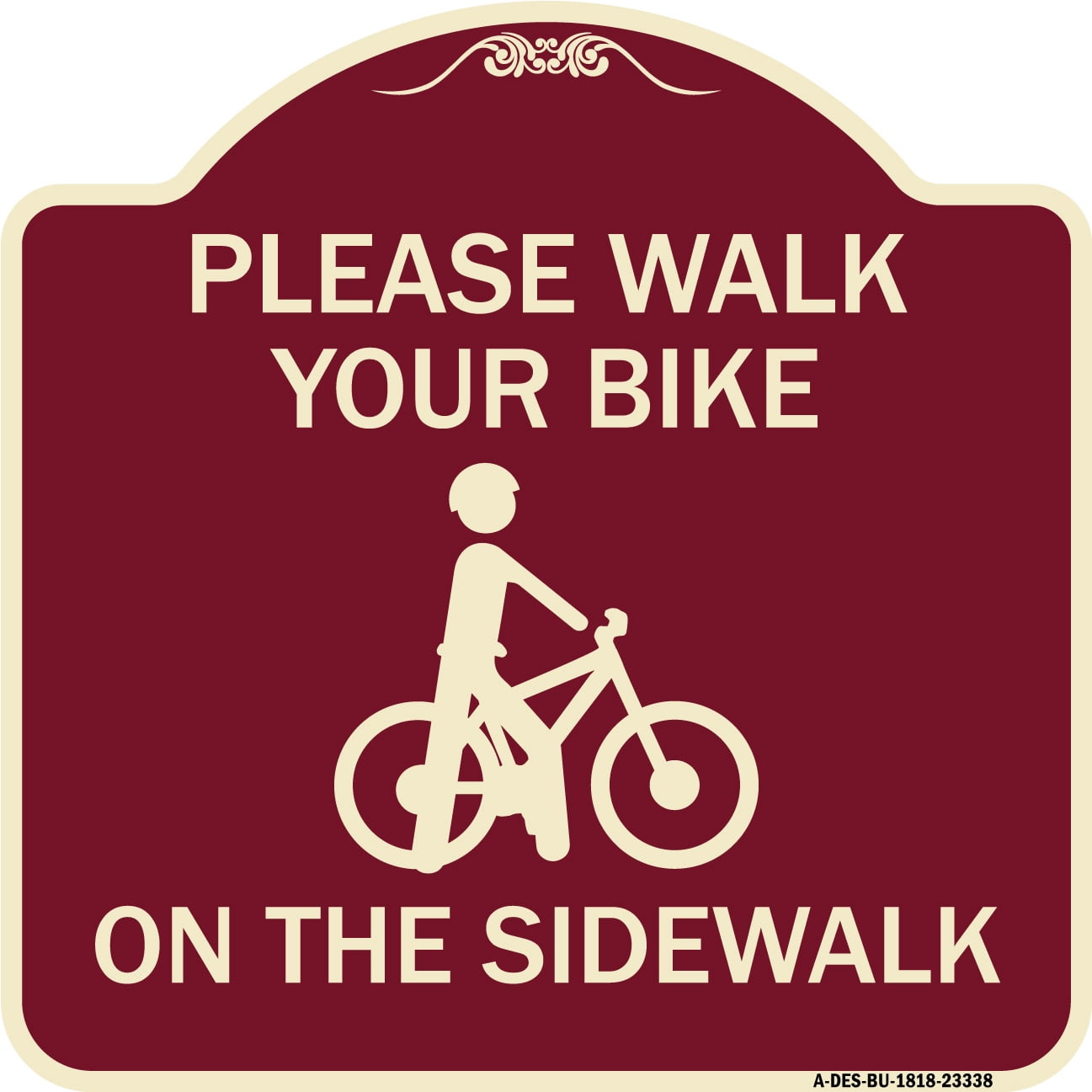 SignMission Designer Series Sign - Pavement Stencil Please Walk Your ...