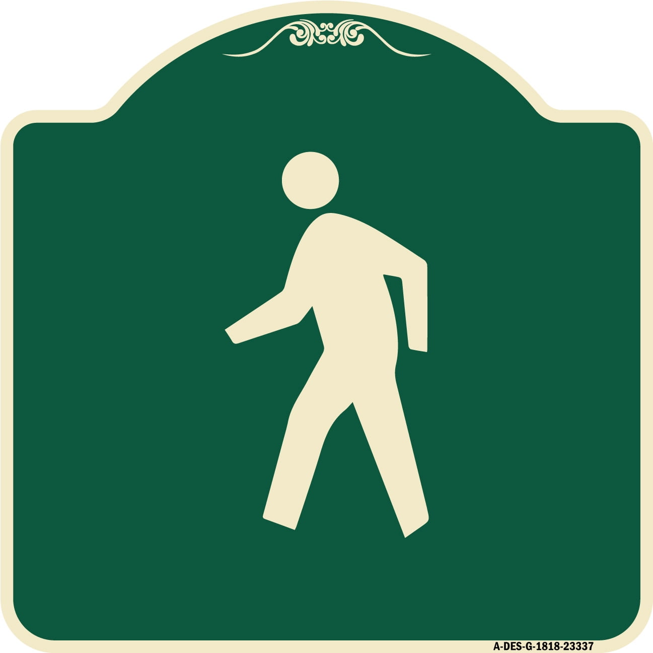 SignMission Designer Series Sign - Pedestrian Crossing Symbol | Green ...