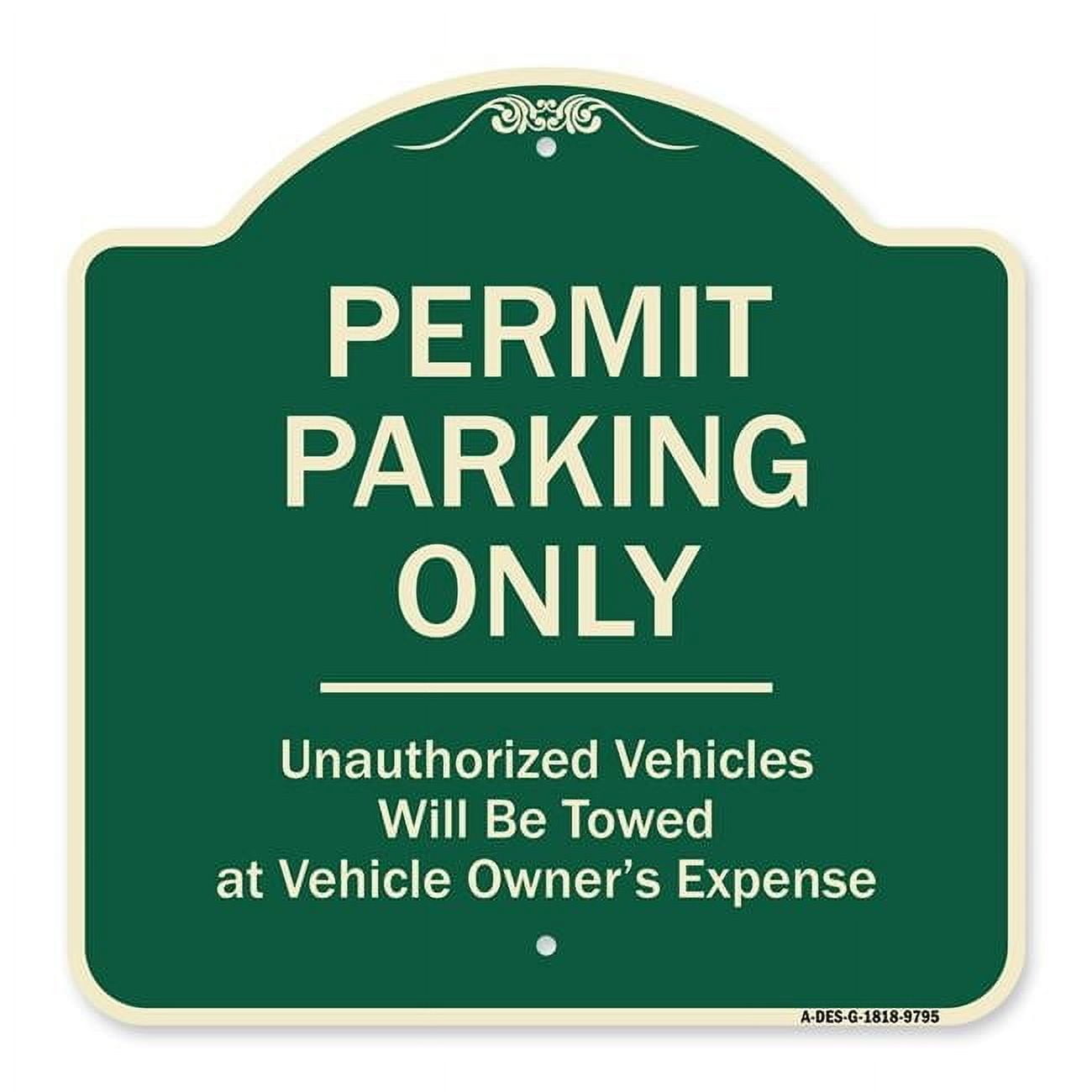 SignMission A-DES-G-1818-9795 18 x 18 in. Green Designer Series Sign ...