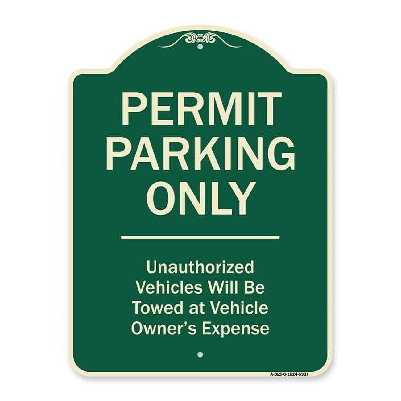 SignMission A-DES-G-1824-9937 18 x 24 in. Green Designer Series Sign ...