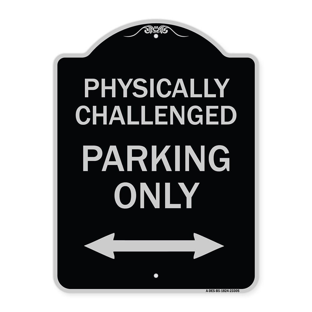 SignMission Designer Series Sign - Physically Challenged Parking Only ...