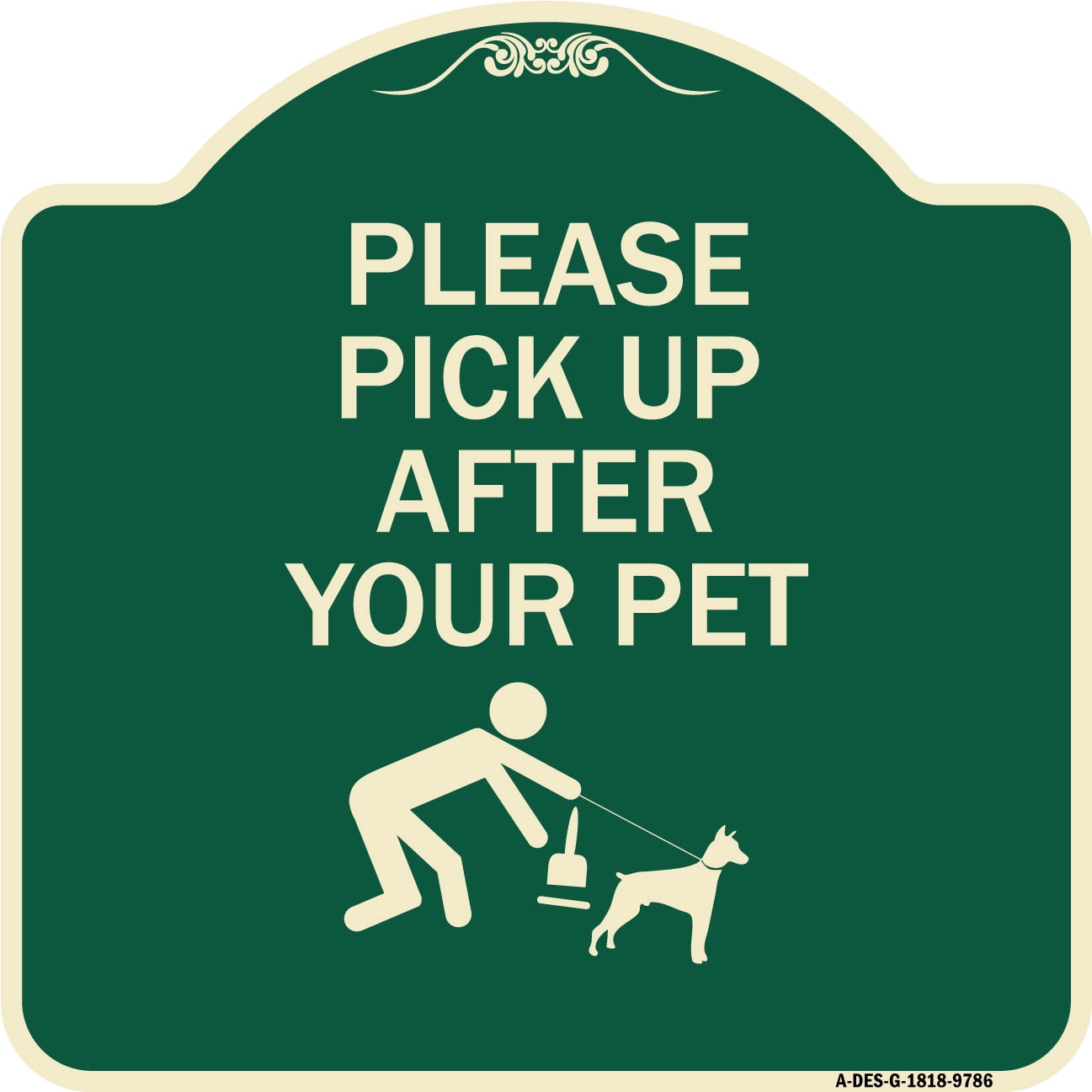 SignMission A-DES-G-1818-9786 Designer Series Sign - Please Pick Up ...