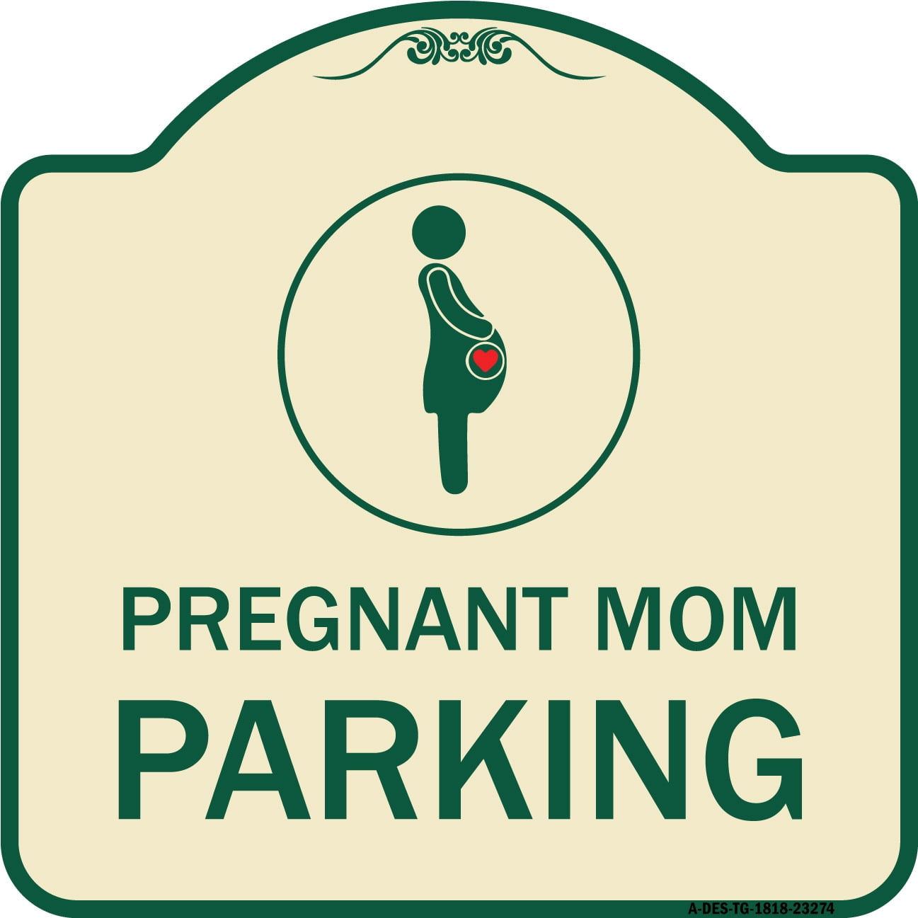 SignMission Designer Series Sign - Pregnant Mom Parking (With Graphic ...