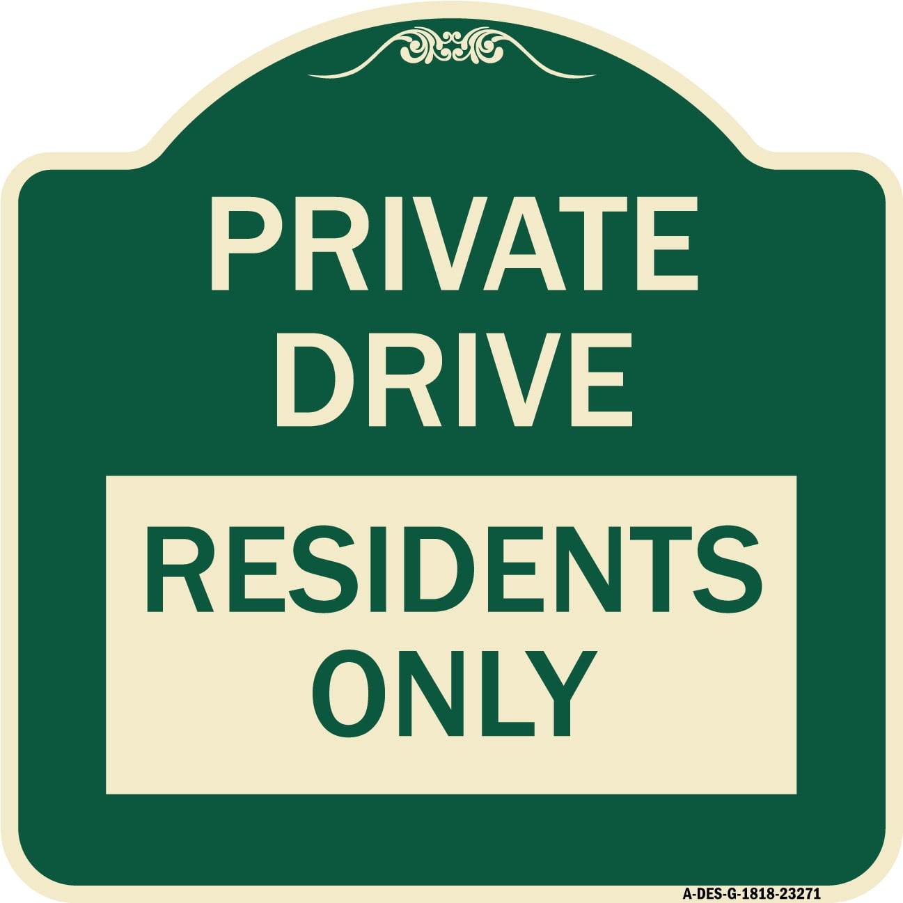 SignMission Designer Series Sign - Private Drive Sign Private Drive ...