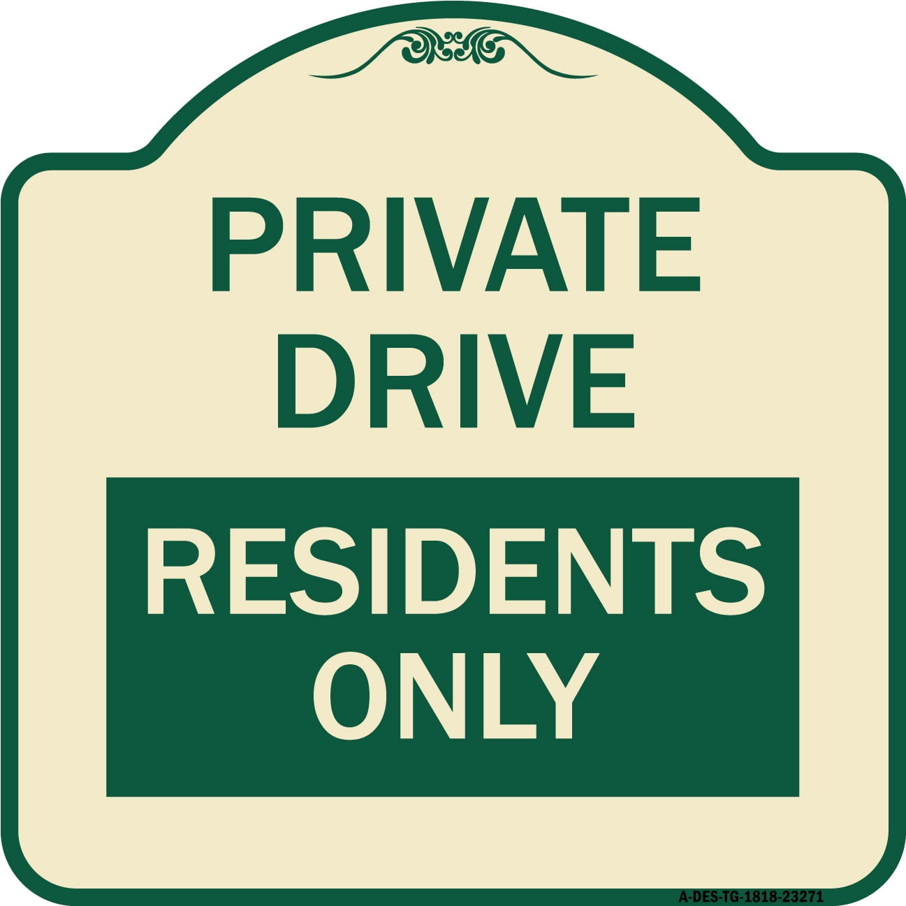 SignMission Designer Series Sign - Private Drive Sign Private Drive ...