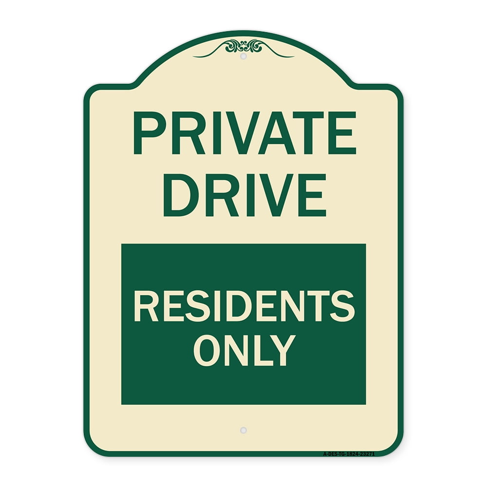 SignMission Designer Series Sign - Private Drive Sign Private Drive ...