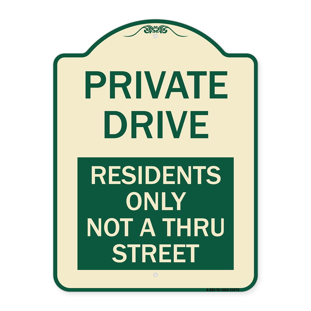 SignMission Designer Series Sign - Private Drive Sign Private Drive ...