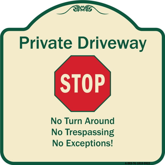 Private Driveway Turn Around Sign