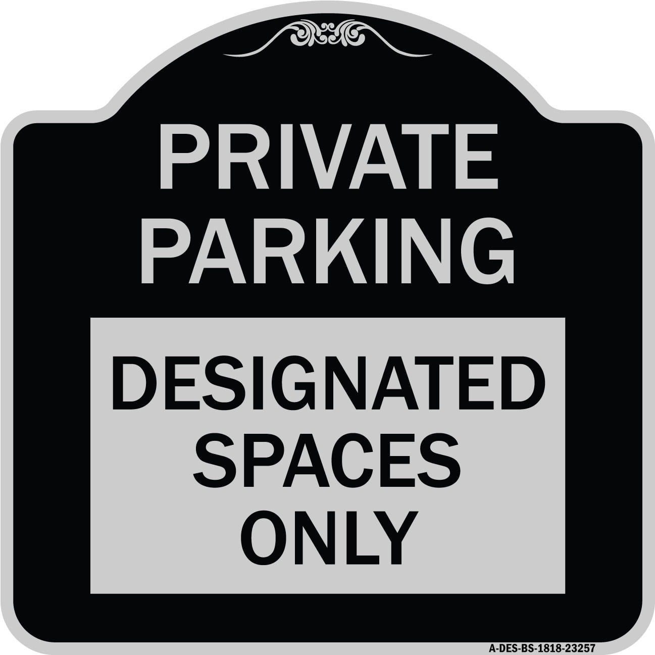 SignMission Designer Series Sign - Private Parking Designated Spaces ...