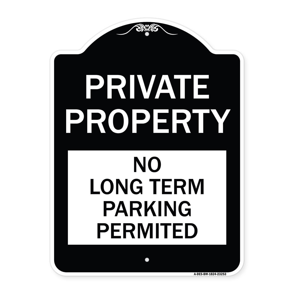 SignMission Designer Series Sign - Private Property - No Long-Term ...