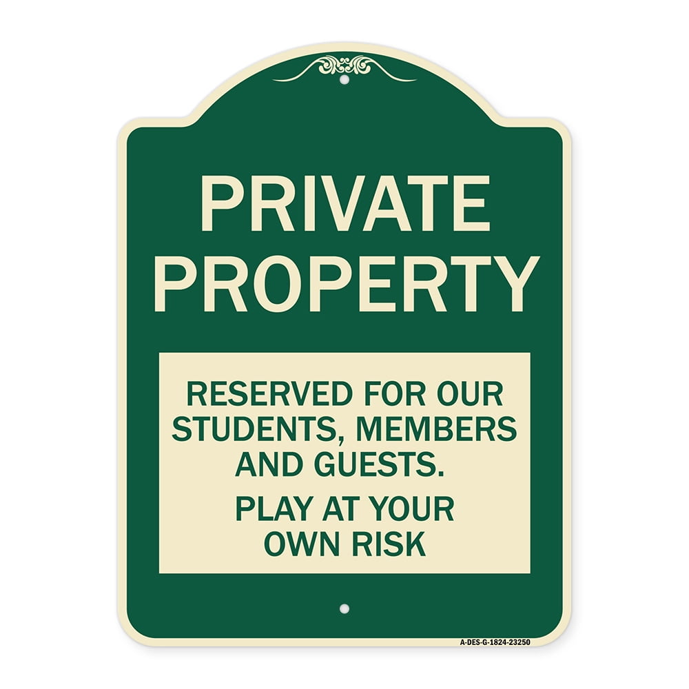 SignMission Designer Series Sign - Private Property - Reserved for Our ...