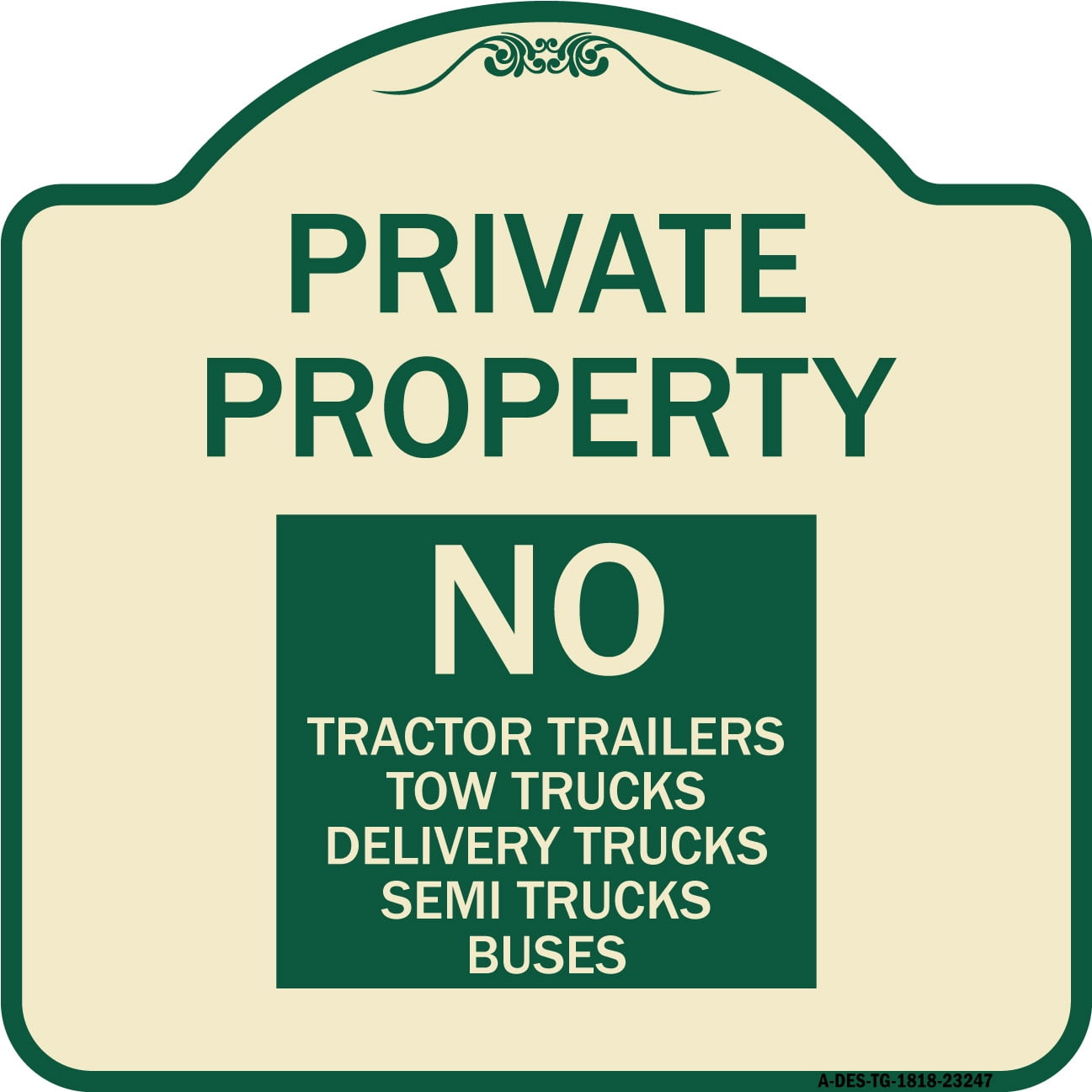 SignMission Designer Series Sign - Private Property Sign Private ...